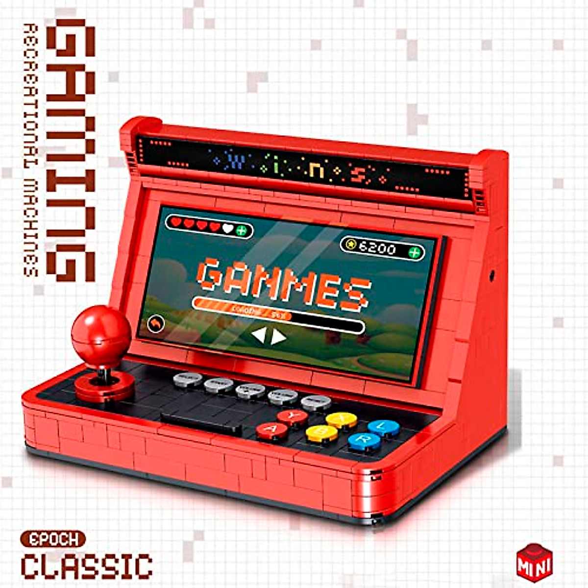 PATRI MOYE 666PCS Ideas Retro Games Building Blocks Set,Mini Retro Games Console Toy for Kids Adults,Birthday Gift for Boys Age 6+ Years Old,Collectible Retro Display Toys Model