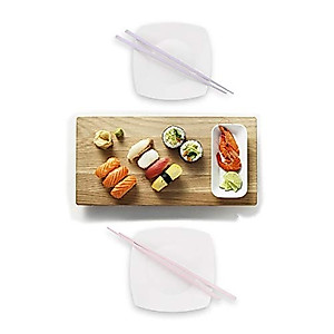 Hiware Reusable Fiberglass Chopsticks Dishwasher Safe, Lightweight, Multicolor - 5 Pairs Gift Set