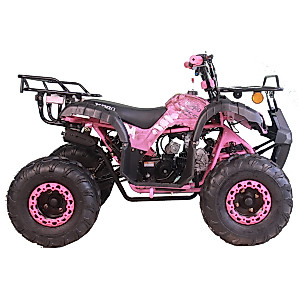 X-PRO ATV 4 wheelers for Sale 125cc ATV Quad Four Wheelers Youth ATV 4 wheelers with Remote Control (Pink Camo)