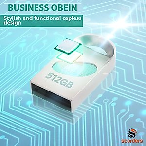 USB Flash Drive Mini | 512 GB Memory Stick | USB 2.0 Flash Drive | Metal Casing | Portable Thumb Drive | Lightweight with Large Capacity | Reliable and Stable Storage Capacity | Supports All OS |