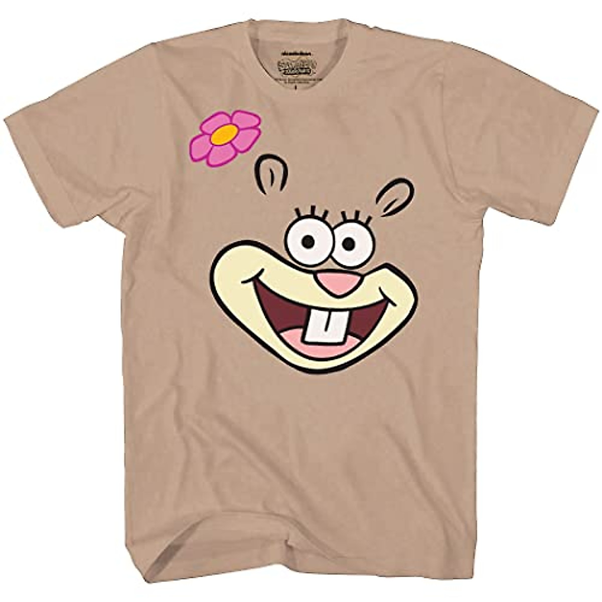 Spongebob Squarepants: Sandy Cheeks Face T-Shirt (Medium) Tan