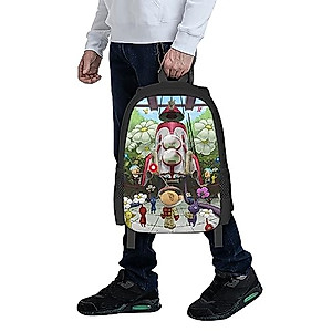 RACEK Pik-min Backpack Cartoon Laptop Backpacks Lightweight Fashion Travel Daypack Large Capacity Multifunction Adjustable Straps Bags For Women Men