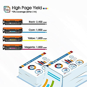 Cool Toner Compatible Toner Cartridge Replacement for HP 131A CF210A 131X CF210X Pro 200 Color MFP M276nw M251nw M251n M276n CF211A CF212A CF213A Printer (Black Cyan Yellow Magenta, 4-Pack)