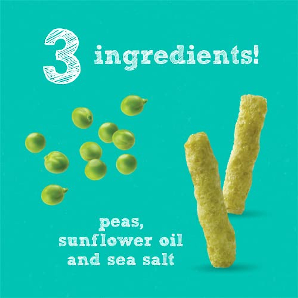 Beech-Nut Toddler Snacks, Original Crispeas Baked Pea Puffs, 1.4 oz Bag (7 Pack)