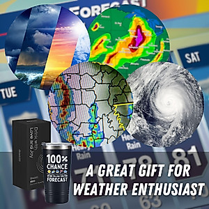 Onebttl Weather Meteorology Gifts for Weatherman, Weather Enthusiasts, Storm Tornado Chaser, Tumbler Travel Coffee Mug, Stainless Steel Insulated with Lid and Straw, 20oz/590ml - Forecast