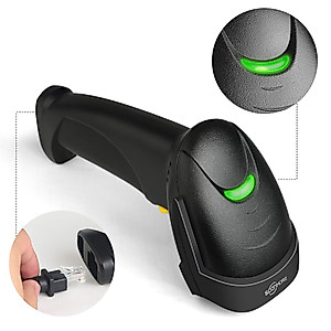 Handheld USB Barcode Scanner Wired 1D Bar Code Reader with USB Cable for Supermarket, Convenience Store, Warehouse