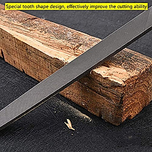 Kafuty-1 8in Flat Mill File, Smooth Blade with Ergonomic Handle, T12 carbon tool steel Edge Metal File Sharpening for Drills and All Edge, Lawn Mower Blade, Garden Shears, Chisels, etc