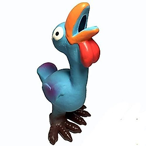 WANT CHEW 7" Latex Dog Squeaky Chewing Toys, Blue Chicke for Small Dogs