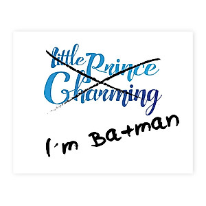 I'm Batman Not Prince Charming, Batman Print in 05x07 Inch Print, Funny Quotes Print, I'm Batman Wall Sign, Baby Nursery Wall Decor Kids Bedroom Decor, Kids PosterQuote Artwork, Baby Boy Nursery