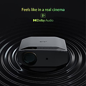 5G WiFi Bluetooth Projector, Artlii Energon 2 Full HD Native 1080P Outdoor Projector 4K Supported with Artlii 120 inch 4K HD 16:9 Wrinkle-Free Outdoor Portable Projector Screen with Stand