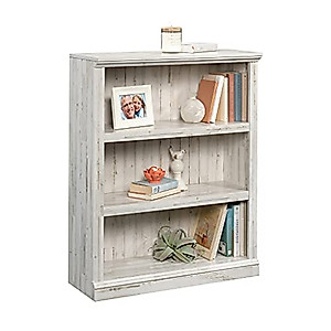 Sauder Miscellaneous Bookcase, L: 35.28" x W: 13.23" x H: 43.78", White Plank finish