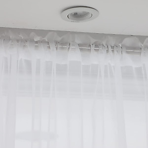 LONGTAI Windows Sheer White Curtains 84 Inches Long 2 Panels White Sheer Curtains Basic Rod Pocket Panel for Bedroom Children Living Room Yard Kitchen (White, 52" W x 84" L | 2 pcs)