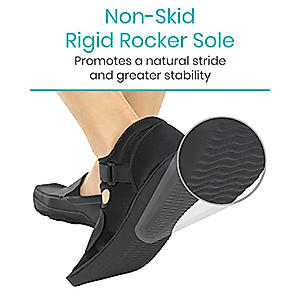 Vive Post Op Shoe - Lightweight Medical Walking Boot with Adjustable Strap - Orthopedic Recovery Cast Shoe for Post Surgery, Fractured Foot, Injured Toes, Stress Fracture, Sprains - Left or Right Foot