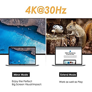 USB C to HDMI with Charging, CableCreation 3 in 1 Type C to HDMI, USB 3.0, USB C Power Port Adapter Thunderbolt 3 Compatible, Work with Macbook Pro 2019 2018, iPad Pro 2019 2019, surface Book 2,XPS 13
