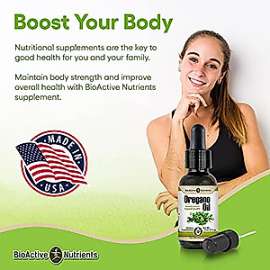 BIOACTIVE NUTRIENTS Oregano Oil Supplement - Oil of Oregano Blend with Coconut Oil - Pure, Natural Essential Oils - 1 fl oz (39.6 g) / 6 Drops per Day / 150 Daily Doses