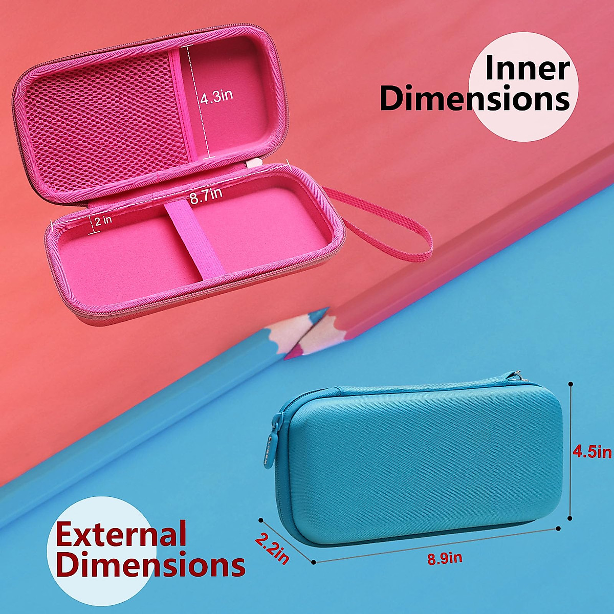 LTGEM EVA Hard Case Compatible with Texas Instruments TI-84 Plus CE/TI-84 Plus/TI-Nspire CX II CAS/TI-Nspire CX II/TI-83 Plus/TI-89 Titanium/TI-85 / TI-88 Color Graphing Calculator, White