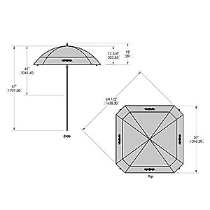 MAGMA Products, B10-405 Cockpit Umbrella, Pacific Blue