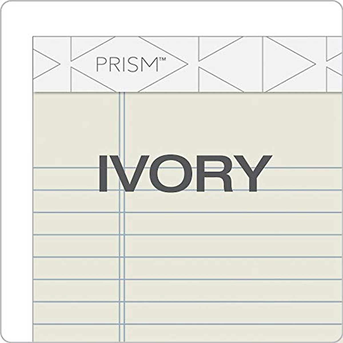 TOPS Prism Plus 100% Recycled Legal Pad, 5 x 8 Inches, Perforated, Ivory, Narrow Rule, 50 Sheets per Pad, 12 Pads per Pack (63030)