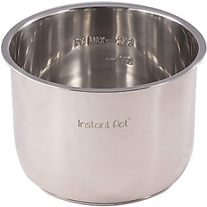 Instant Pot Stainless Steel Inner Cooking Pot Mini 3-Qt, Polished Surface, Rice Cooker, Stainless Steel Cooking Pot
