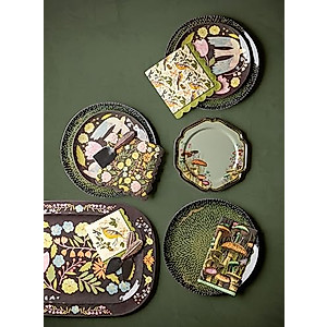 Karma, 20-Count 3-Ply Dinner Size Paper Napkins, Decorative Guest Paper Napkins for Party Picnic, Dinner, Baby Shower, Bridal Shower, Mushroom