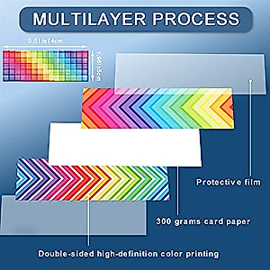 Kids Laminated Book Markers Optical Bookmarks Reading Bookmarks Creative Colored Bookmarks for Teacher Student Kids Classroom School Office Stationery Supply (160 Pieces)