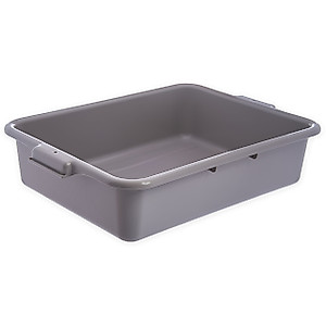 CFS N4401023 Comfort Curve Ergonomic Wash Basin Tote Box, 5" Deep, Gray