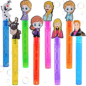 24 Piece Frozen Bubble Wand for Kids(8 Style),Cute Frozen Bubble Wand Great for Frozen Theme Birthday Party Supplies
