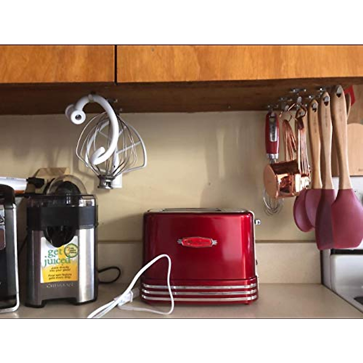 Alise X2208-12P Stainless Steel Ceiling Hook Towel/Robe Clothes Hook for Closet Top Bathroom Kitchen Cabinet Garage Utility Heavy Duty Screw Mounted,Brushed (12 Pack)