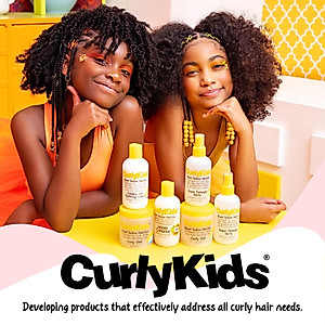 CurlyKids Super Detangling Spray | Frizz Control Hair Detangler Spray for Kids, Hair Care for Kinky, Wavy & Curly Hair, Sulfate & Paraben Free, 3 Pack