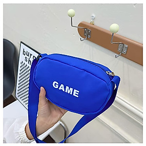 Hiflyer Kids Crossbody Bag Kids Shoulder Bags, Small Nylon Sling Bag for Kids Travel Bag for Kids, Boys Game bags (Blue)