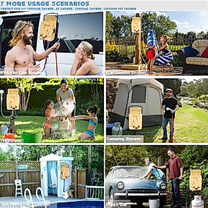 Portable Water Heater, Propane Tankless Water Heater, 1.32GPM/5Litre Capacity, 6-IN-1 Multiple Protection, 7 More Usage Scenarios, Low Pressure Startup, Lemon Tree