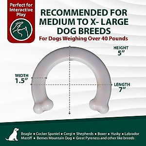 Sporn Durable Marrow Ring Dog Chew Bones for Aggressive Chewers, Jerky Flavor Dog Chew Toys for Large Chew Dogs, Gluten-Free & Non-Toxic, Medium/Large