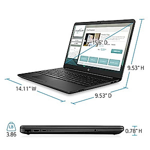 HP 15 Laptop, 15.6" HD Screen, 12th Gen Intel Core i5-1235U, 12GB RAM, 512GB PCIe SSD, Webcam, HDMI, Media Card Reader, Wi-Fi, Windows 11 Home, Black