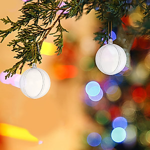 20pcs Christmas Clear Ball 50mm Plastic Fillable Ornaments Balls for Xmas Tree DIY Crafting Wedding Holiday Home Decor Party Supplies