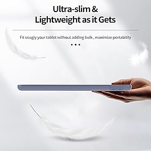 KenKe for iPad 9.7 Inch 6th / 5th Gen Case with Pencil Holder, Model A1822 / A1823 / A1893 / A1954, Trifold Stand & Soft TPU Back, Slim Protective Cover for iPad 6th Gen, Auto Sleep/Wake, Purple