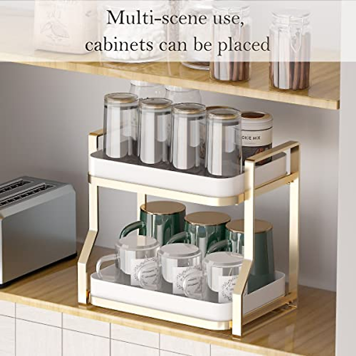 COVAODQ Mug Holder Coffee Cup Holder Bathroom Organizer Countertop Modern Counter Standing Rack Cosmetic Holder