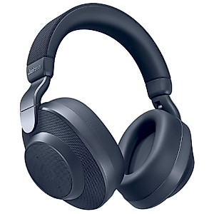 Jabra Elite 85H Wireless Noise-Canceling Headphones, Navy – Over Ear Bluetooth Headphones Compatible with iPhone and Android - Built-in Microphone, Long Battery Life - Rain and Water Resistant