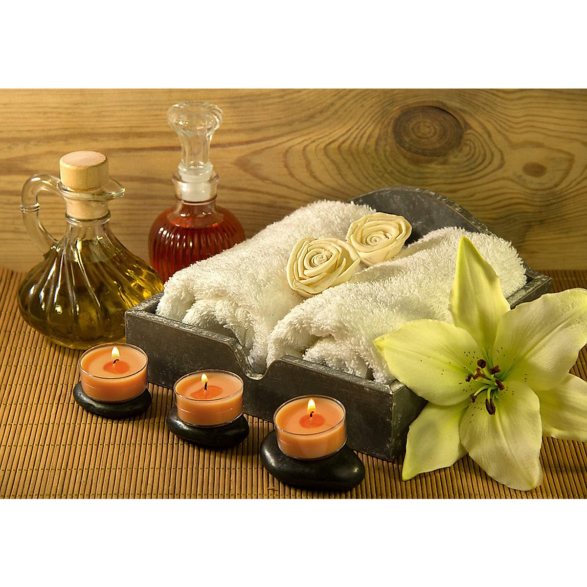 HYOOLA Scented Tealight Candles - Clear Cup - Winter Orange Tealight Candles Scented - 6 Hour Burn Time - 15 Pack - European Made