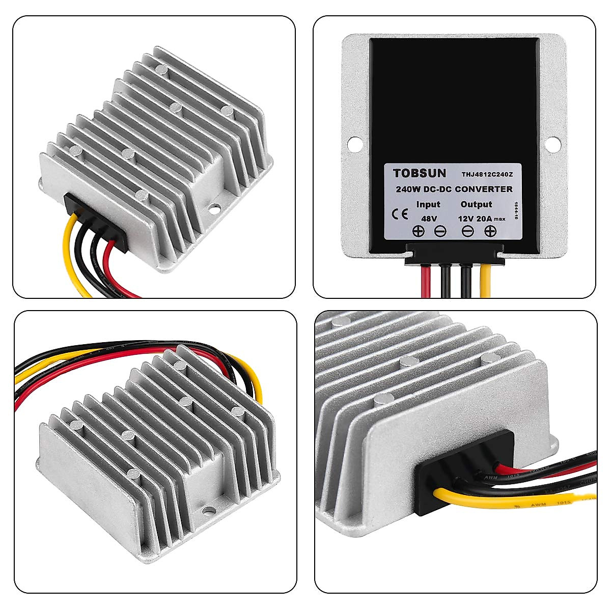 Golf CART Voltage Reducer Converter 48V to 12V 20A 240W DC Voltage Regulator for Club Car