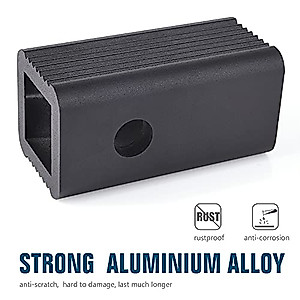 EliteTool 2" Class III/IV to 1-1/4" Class I/II Receiver Hitch Adapter Set with Hitch Pin and Clip - Heavy Duty Aluminium Alloy 2" to 1.25'' Reducer Sleeve Converter