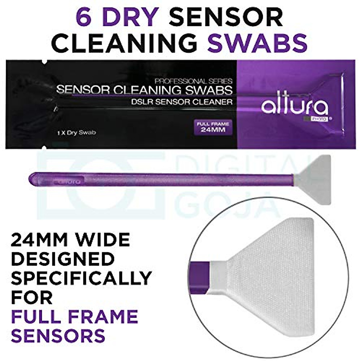 Altura Photo Professional Full Frame Sensor Cleaning Kit - Camera Cleaning Kit for FF DSLR & Mirrorless Cameras - w/Sensor Cleaning Swabs & Case, Works as Camera Lens Cleaning Kit, Sensor Cleaner