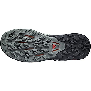 Salomon Men's OUTPULSE Mid Gore-Tex Hiking Boots for Men, Wrought Iron/Black/Vibrant Orange, 9