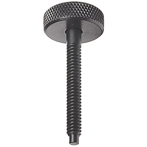 TE-CO 43802 Dog Point Knurled Head Screw Black Oxide, 10-24 Thread x 1-1/2" Lg (2-Pack)