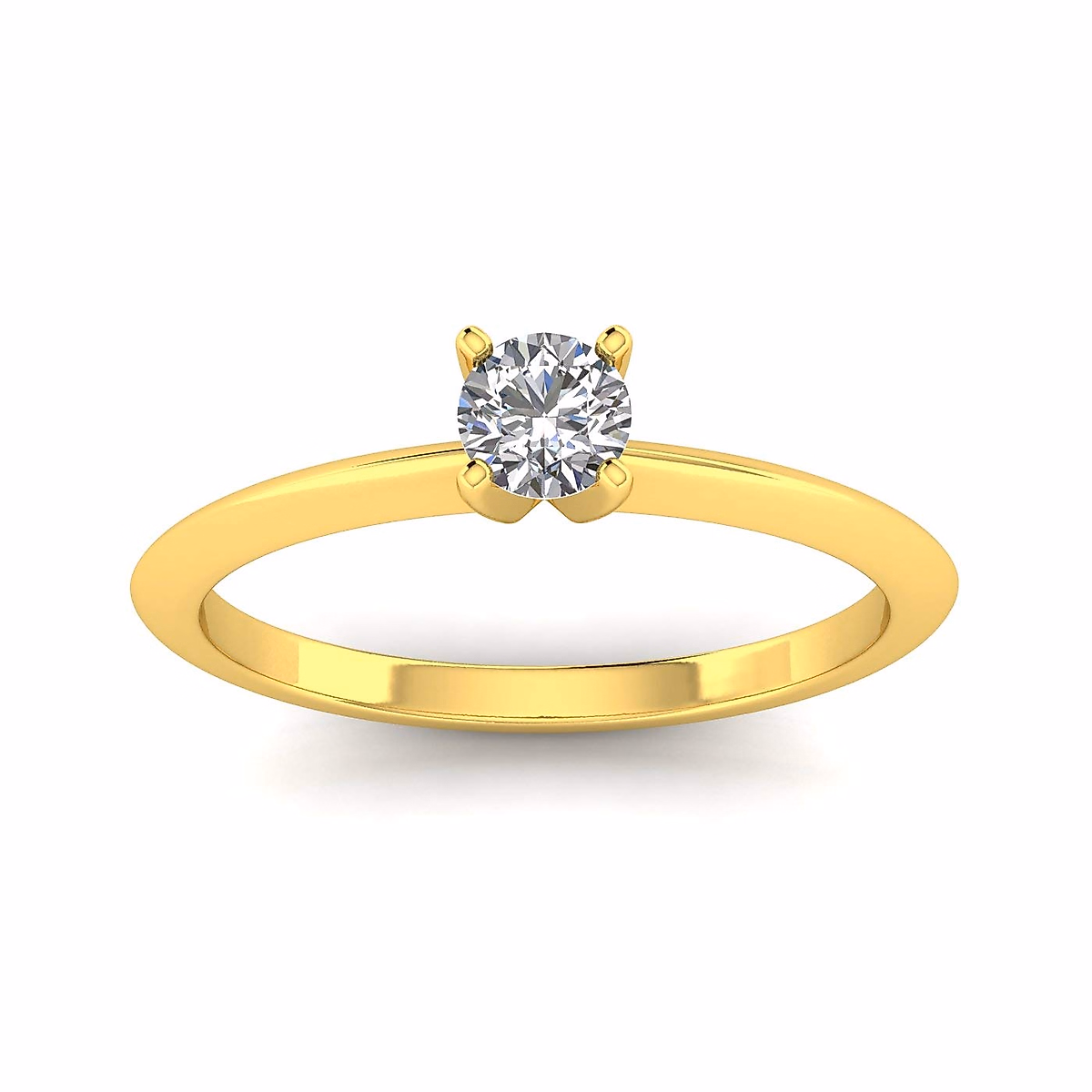 1/3ctw Diamond Solitaire Ring in 14k Yellow Gold