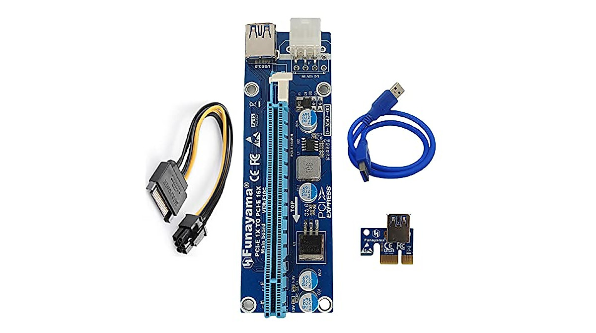 Funayama PCI-E Riser Card for GPU Mining - Easy Installation