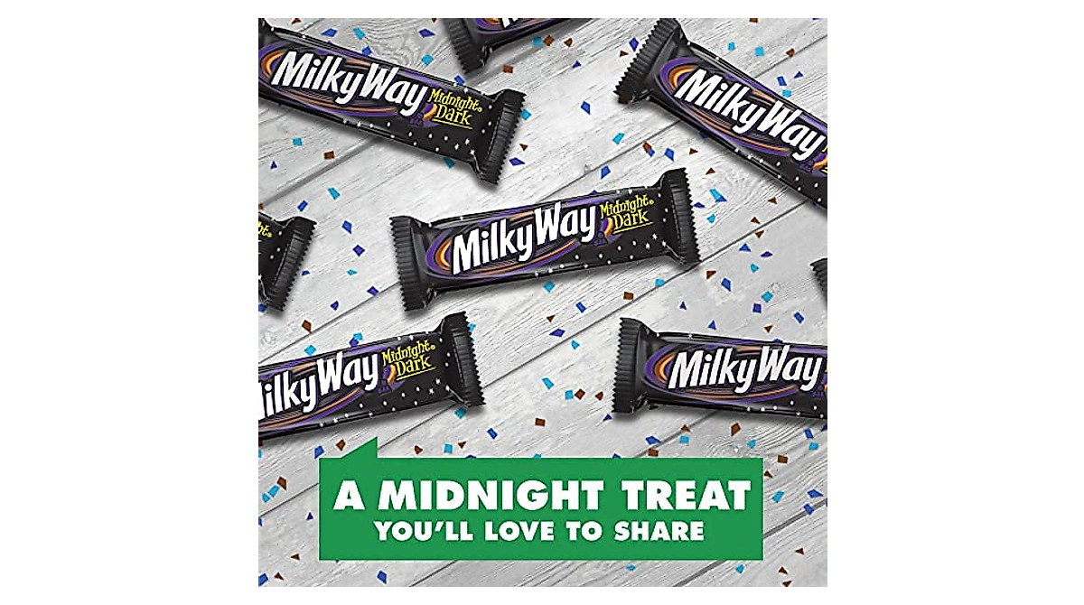 MILKY WAY Midnight Dark Chocolate Bars - Bulk Pack of 24