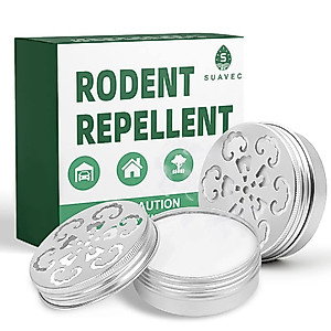 SUAVEC Rodent Repellent for Car Engines, Mouse Repellent for Cars, Rats Deterrent Under Hood, Rat Repellent for House, Peppermint Oil to Repel Mice and Rats, RV Mice Repellent, Mint Mice Away -2 Pack