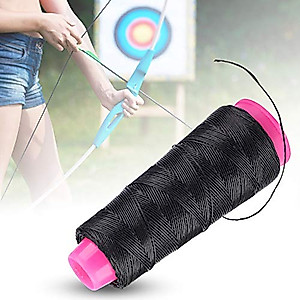 110m Outdoor Bow String, Polyester Bowstring Recurve Bow Material Thread String for Bows Archery Accessory(Black)