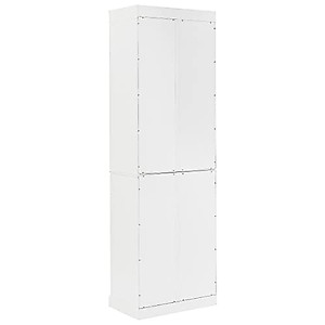 Crosley Furniture Stanton Glass Door Pantry, White