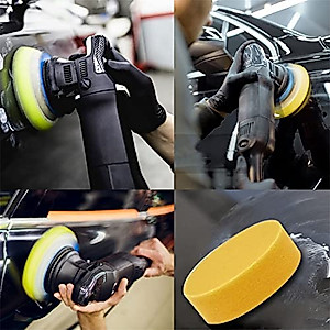 Car Foam Drill 3-Inch Buffing Pad, 11 Pcs Polishing Pads Kit, Car Buffer Polisher Kit Drill Buffing Kit for Car Polishing, Waxing, Sealing Glaze